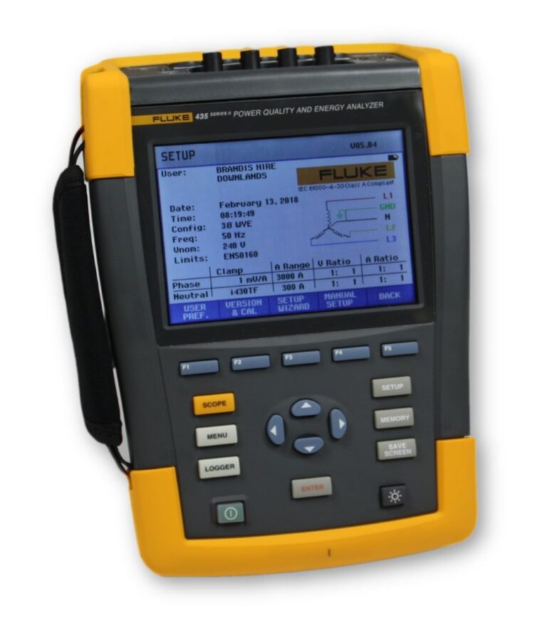 Fluke 438 Power Quality Analyser & Motor Analyser - Brandis Hire
